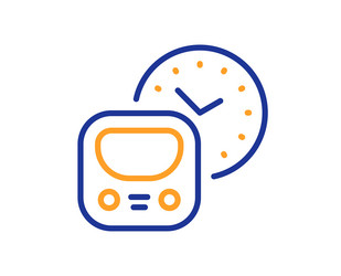 Metro line icon subway time schedule sign Vector Image