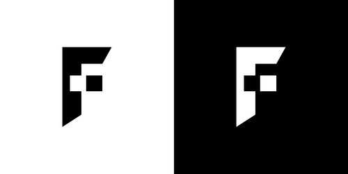 Simple and modern f logo design Royalty Free Vector Image