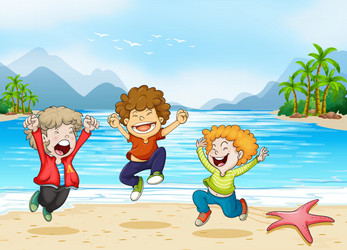 Beach fun Royalty Free Vector Image - VectorStock