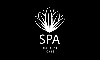 Drawn spa logo on a black background Royalty Free Vector