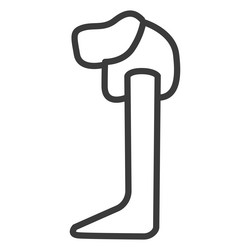 Left foot footprint outline high quality Vector Image