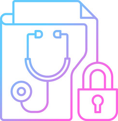 Blue linear gradient icon health records access Vector Image