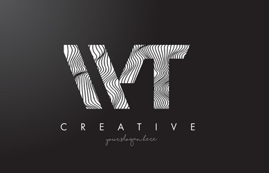 Wt w t letter modern logo design with yellow Vector Image