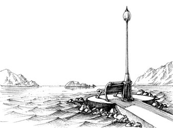 Simple Seascape Drawing