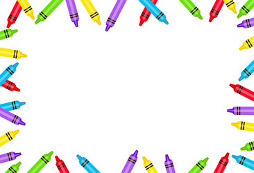 Frame with crayons 1 Royalty Free Vector Image