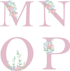 Flower Alphabet Letter C with Roses Vector Images (81)