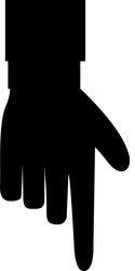 Black Finger Pointing Down Vector Images (over 480)