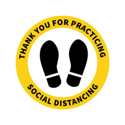 Social distancing signage or floor sticker Vector Image