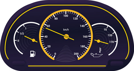Speedometer car speed dashboard panel Royalty Free Vector