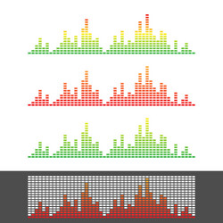 Waveform shape soundwave audio wave graph set Vector Image