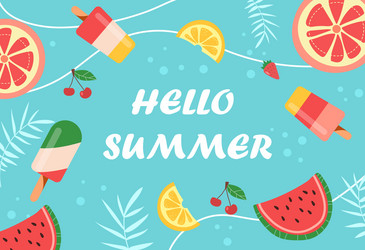 Summer layout poster Royalty Free Vector Image