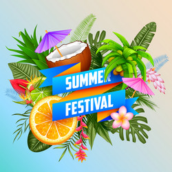 Summer time poster wallpaper for fun party Vector Image