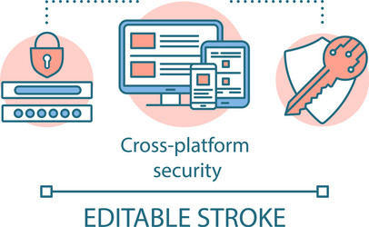 Cross platform software concept icon Royalty Free Vector