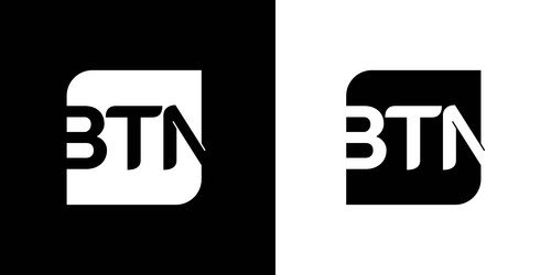 Letter et te e t logo design on white and green Vector Image