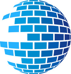 Pixel art travel logo icon design Royalty Free Vector Image