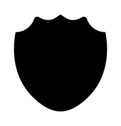 Police shield black shape heraldic shields blank Vector Image
