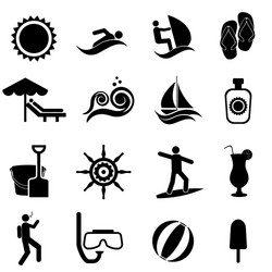 Walking and running people icons Royalty Free Vector Image