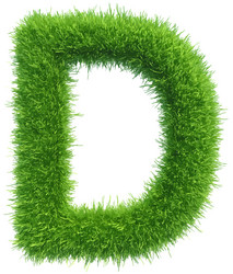 Capital letter f from grass on white Royalty Free Vector