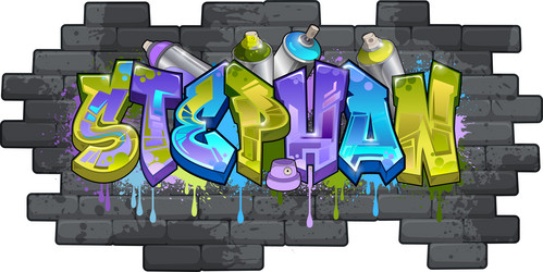 Spring break - a graffiti styled urban street art Vector Image