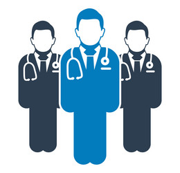 Male doctor team icon flat style eps Royalty Free Vector
