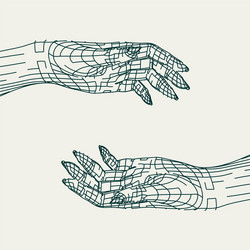 Abstract human hands Royalty Free Vector Image