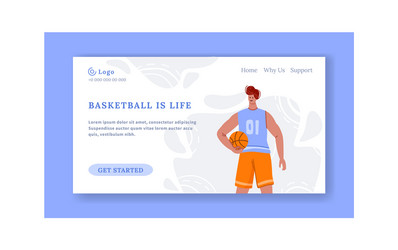 Basketball player sport concept Royalty Free Vector Image