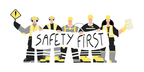 Safety starts with me poster industrial Royalty Free Vector