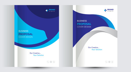 Corporate business proposal cover design template Vector Image