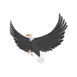 Cartoon pigeon flying Royalty Free Vector Image