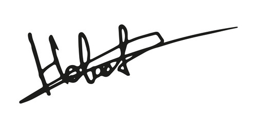 Fake signature hand drawn sample own autograph Vector Image