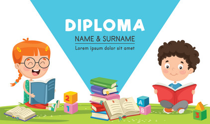 Kids showing open book Royalty Free Vector Image