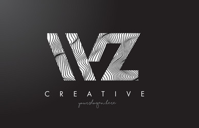 Zn z n letter logo with zebra lines texture Vector Image