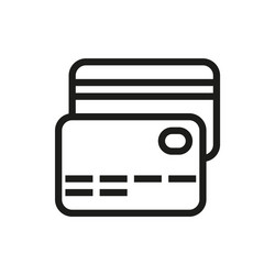 Change credit card line icon payment method sign Vector Image