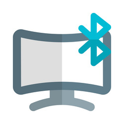 Full resolution screen connected with bluetooth Vector Image