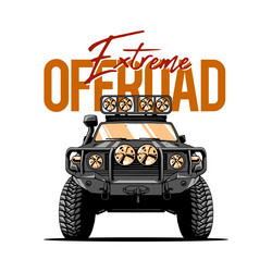 Off-road car artwork Royalty Free Vector Image