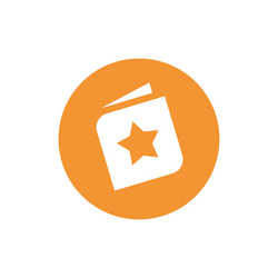 Magnifying glass and book logo icon design Vector Image