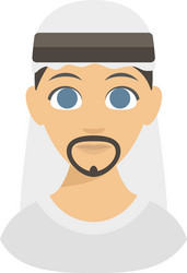 Portrait of muslim man Royalty Free Vector Image