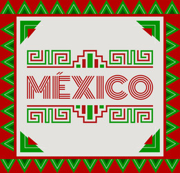 Mexico aztec maya lines design elements Royalty Free Vector
