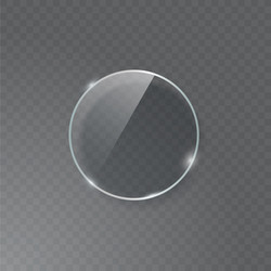 Transparent glass plate mock up see through Vector Image