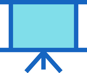 Business card filled line icon blue color Vector Image