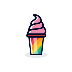Ice cream cone outline icon Royalty Free Vector Image