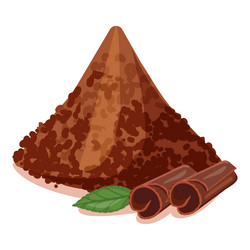 Cocoa fruit icon cartoon cacao bean Royalty Free Vector