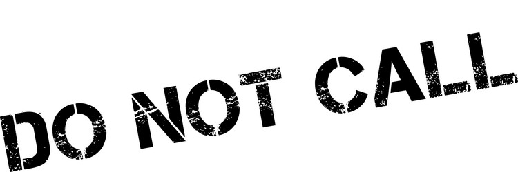 Do not call rubber stamp Royalty Free Vector Image