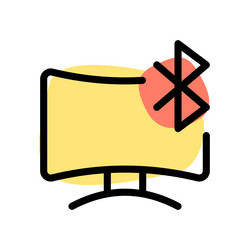 Full resolution screen connected with bluetooth Vector Image