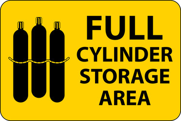 Cylinder storage sign area Royalty Free Vector Image