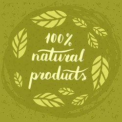 Natural products poster Royalty Free Vector Image