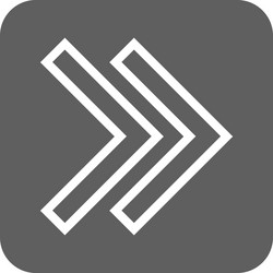 Shift right flat squared icon Royalty Free Vector Image