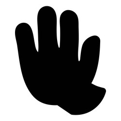 Stop cartoon hand gesture flat icon isolated Vector Image