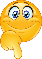 Pointing right emoticon Royalty Free Vector Image