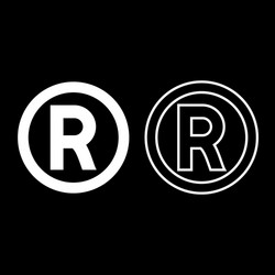 White Registered Trademark Symbol Vector Images (over 1,700)